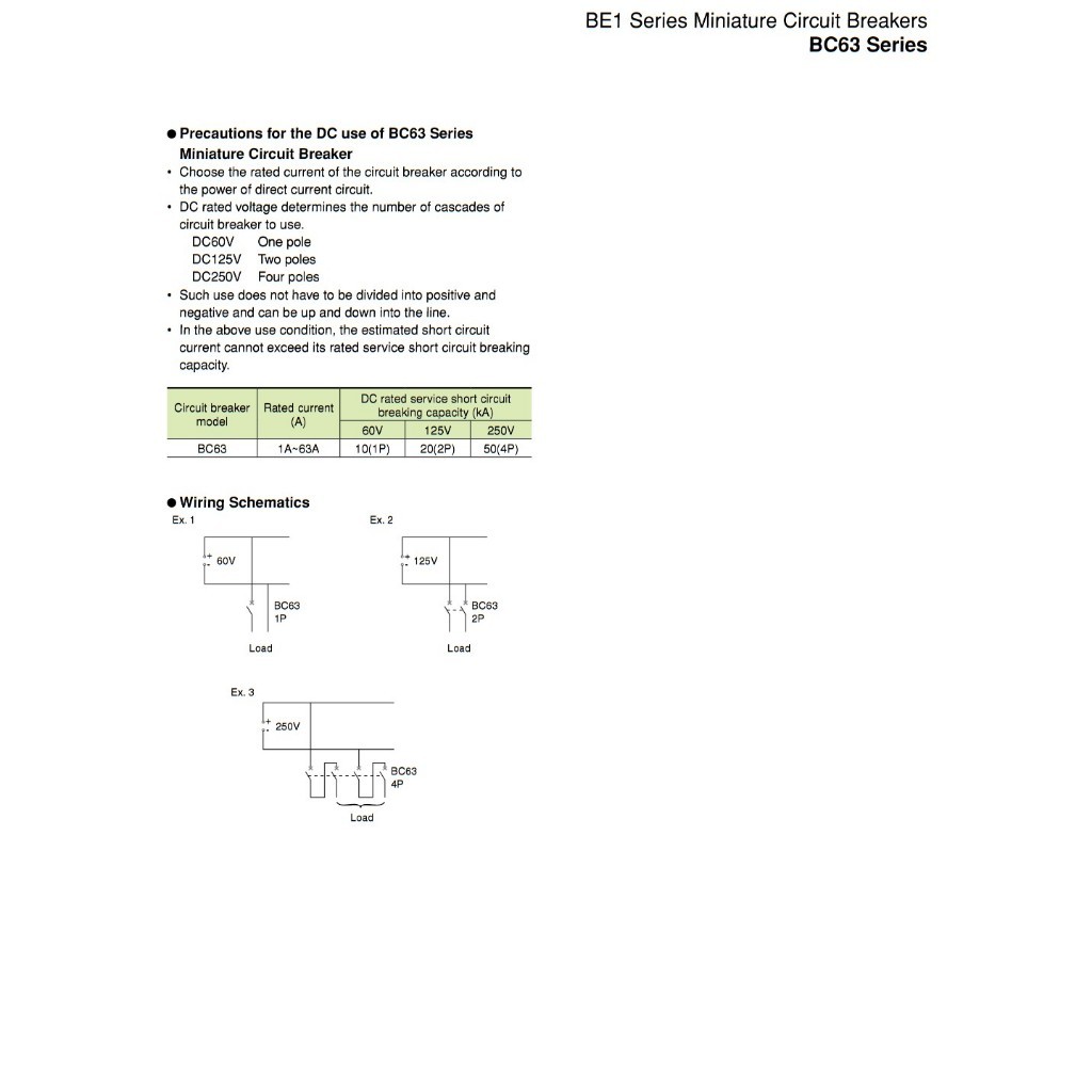 BC63E1CG-2P010E FUJI Electric MCB Miniature Circuit Breaker เซอร์กิต ...